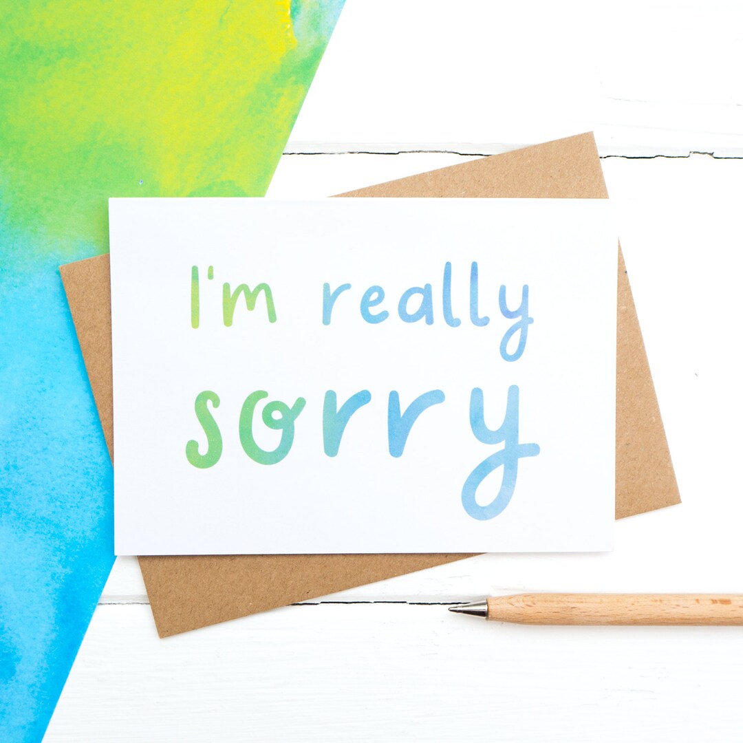 I'm Really Sorry Card - Etsy