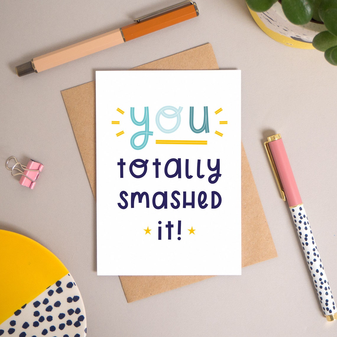 You Smashed It Congratulations Card - Etsy