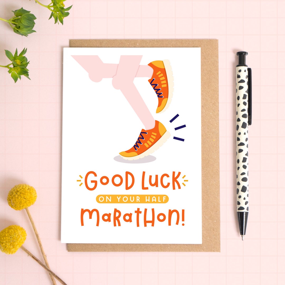 Half Marathon Good Luck Card Running Card - Etsy