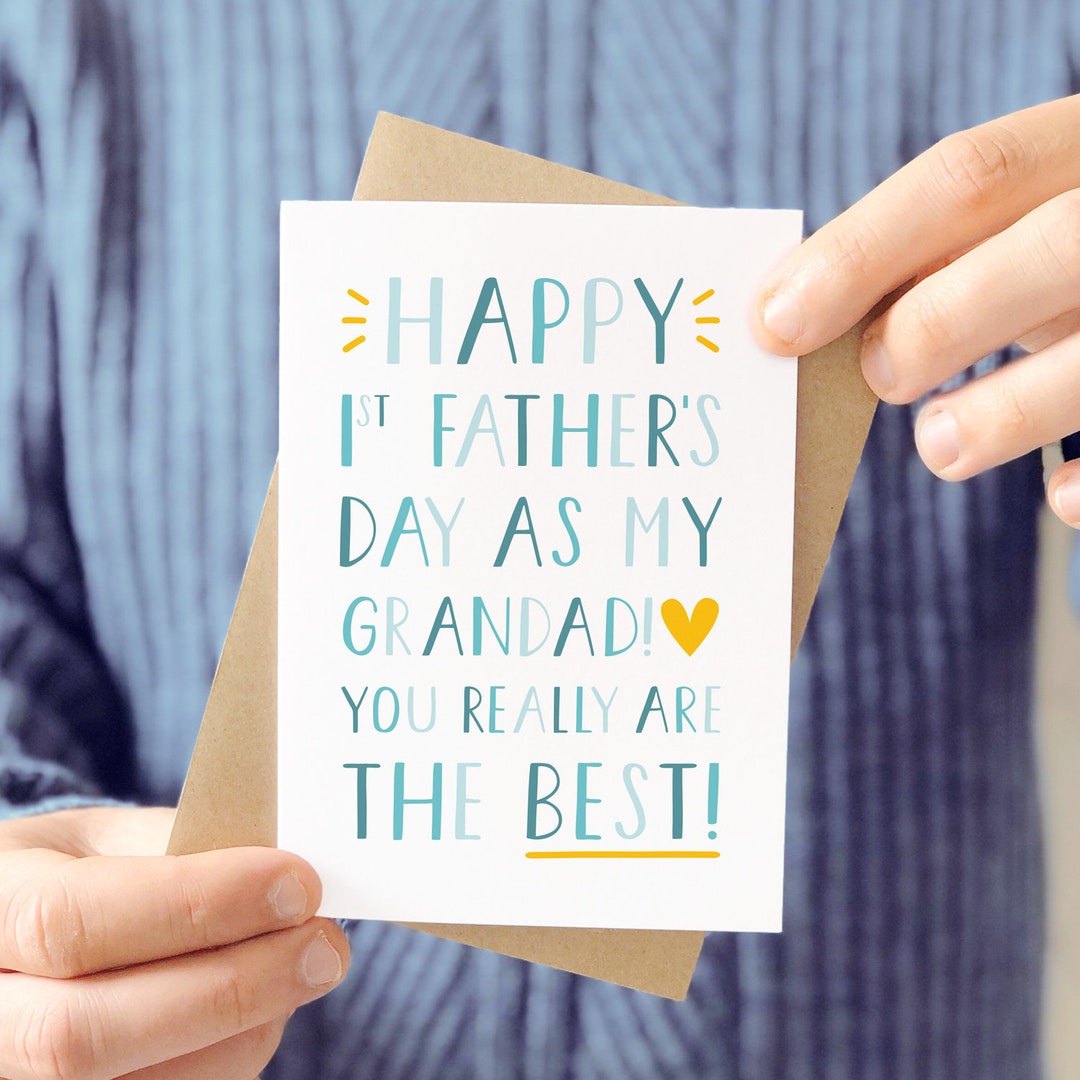 First Father's Day as My Grandad Card - Etsy