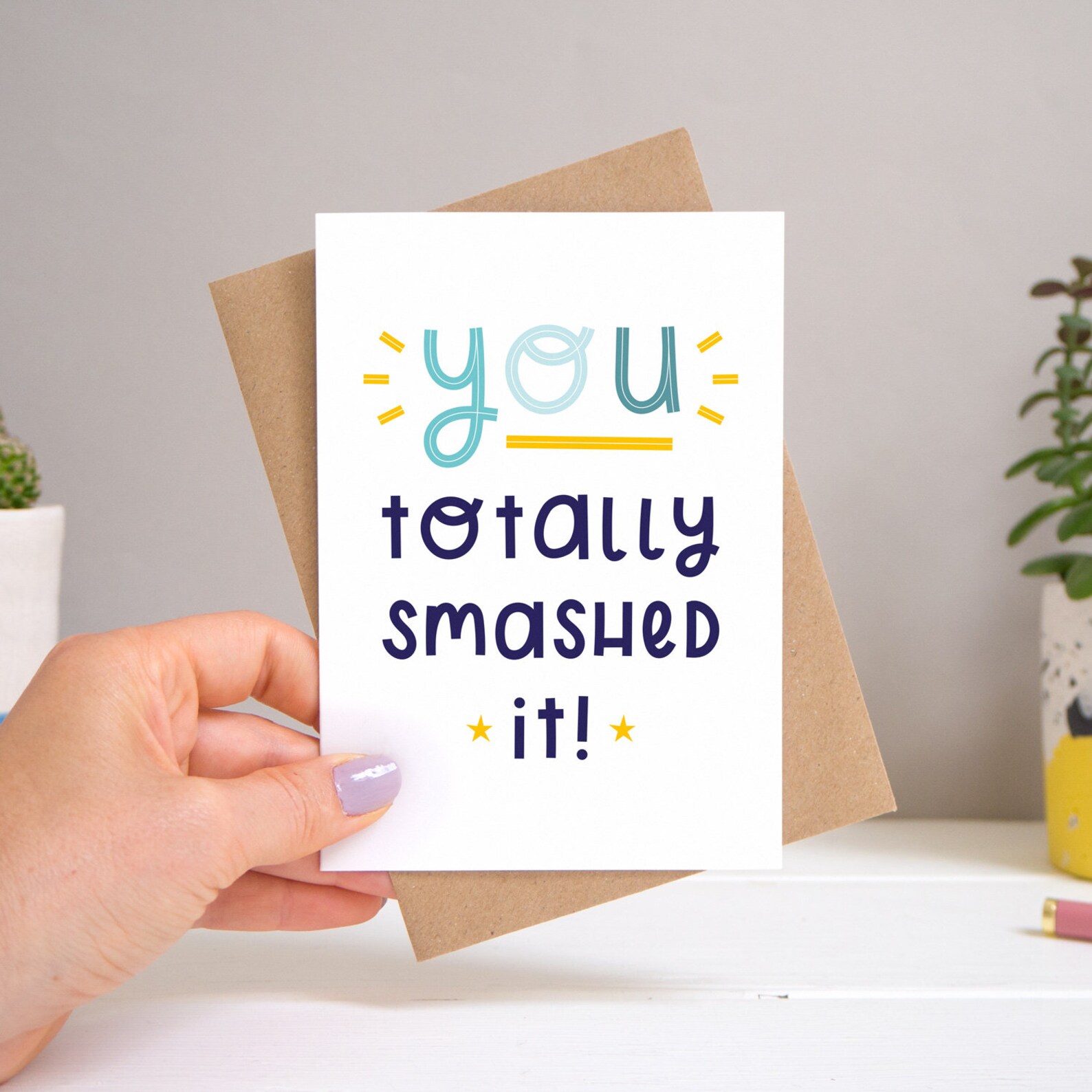 You Smashed It Congratulations Card - Etsy