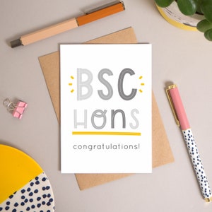 Bsc Hons University Degree Graduation Congratulations Card - Etsy