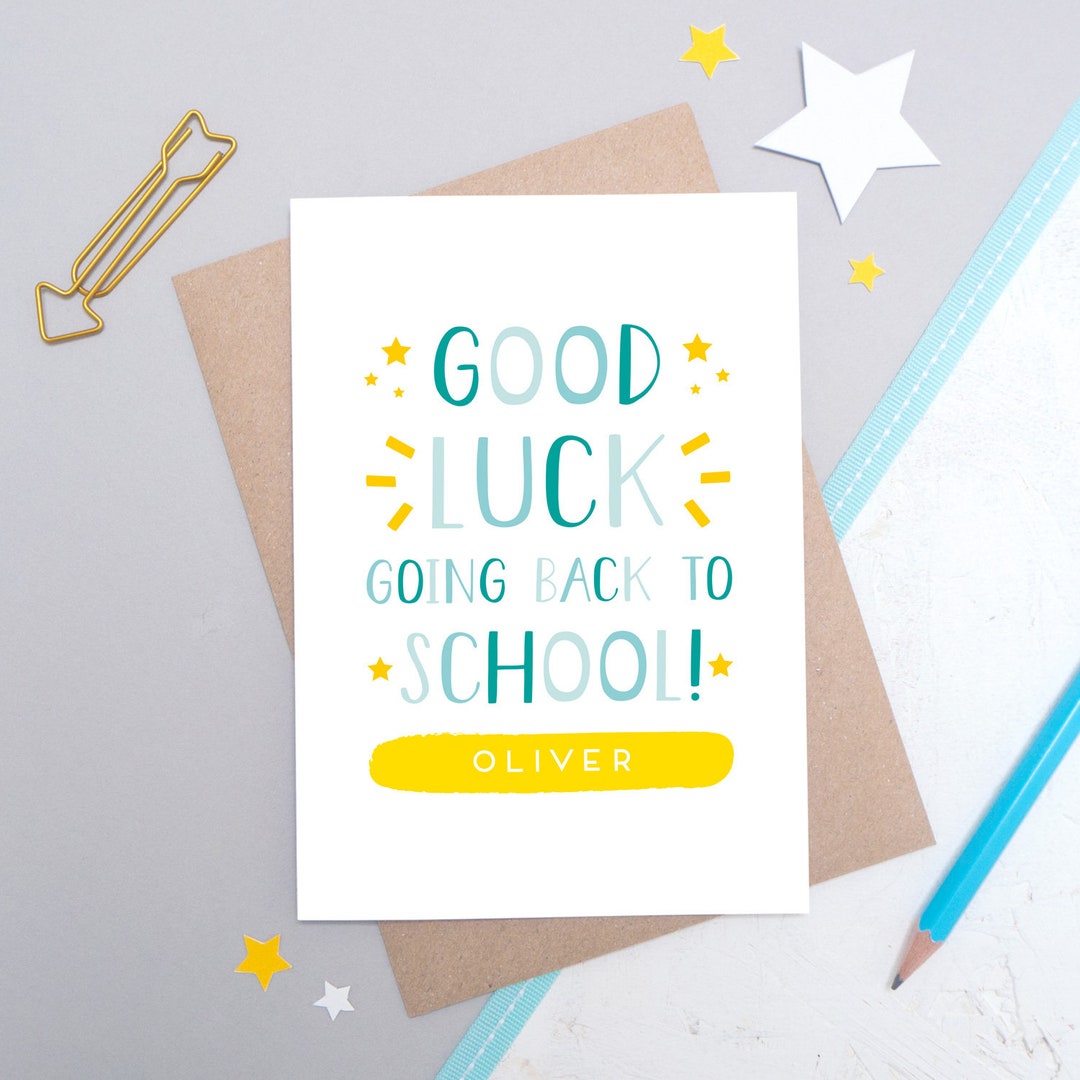 Back to School Personalised Card - Etsy