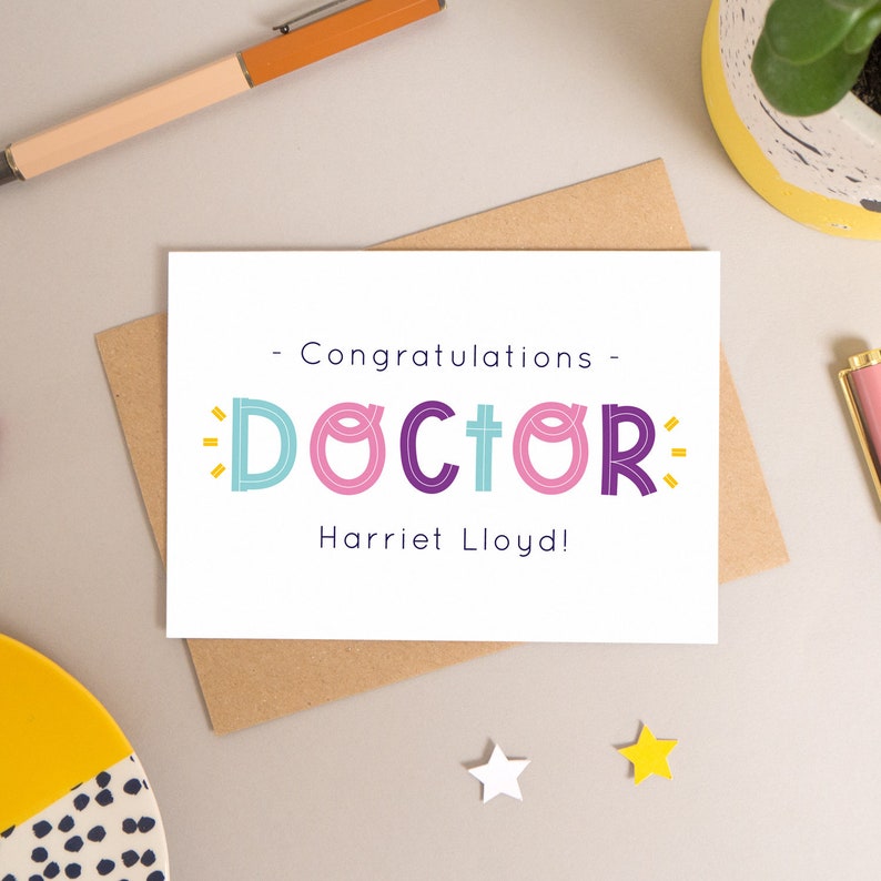Personalised Doctor Congratulations Graduation Card - Etsy