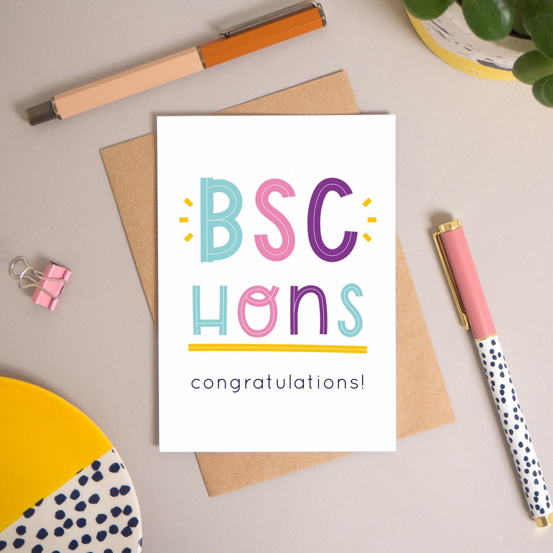 BSc Hons University Degree Graduation Congratulations Card | Etsy