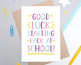 First Day at School Card, Back to School, First Day Infant School ...