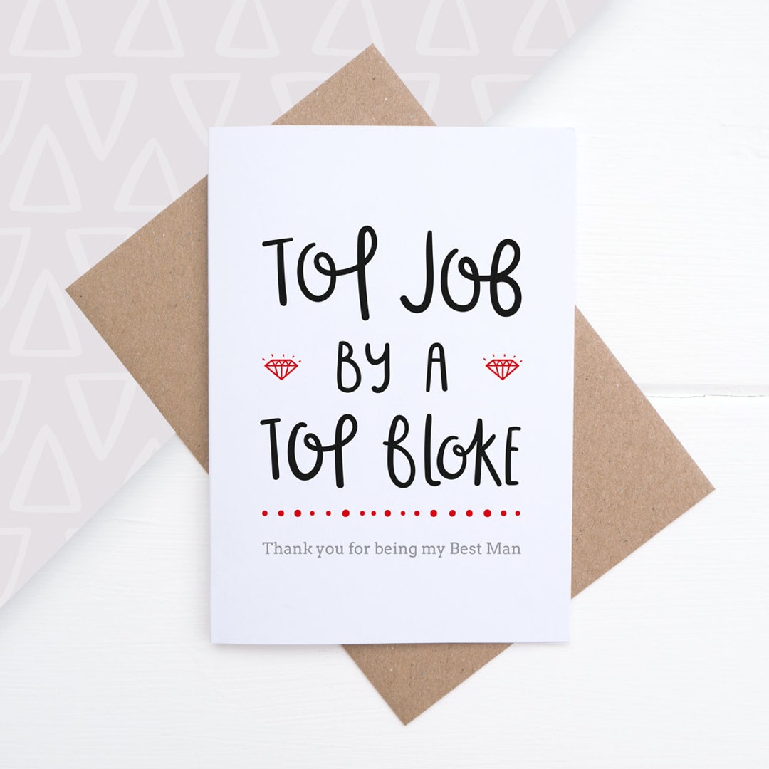 Thank You for Being My Best Man Card - Etsy