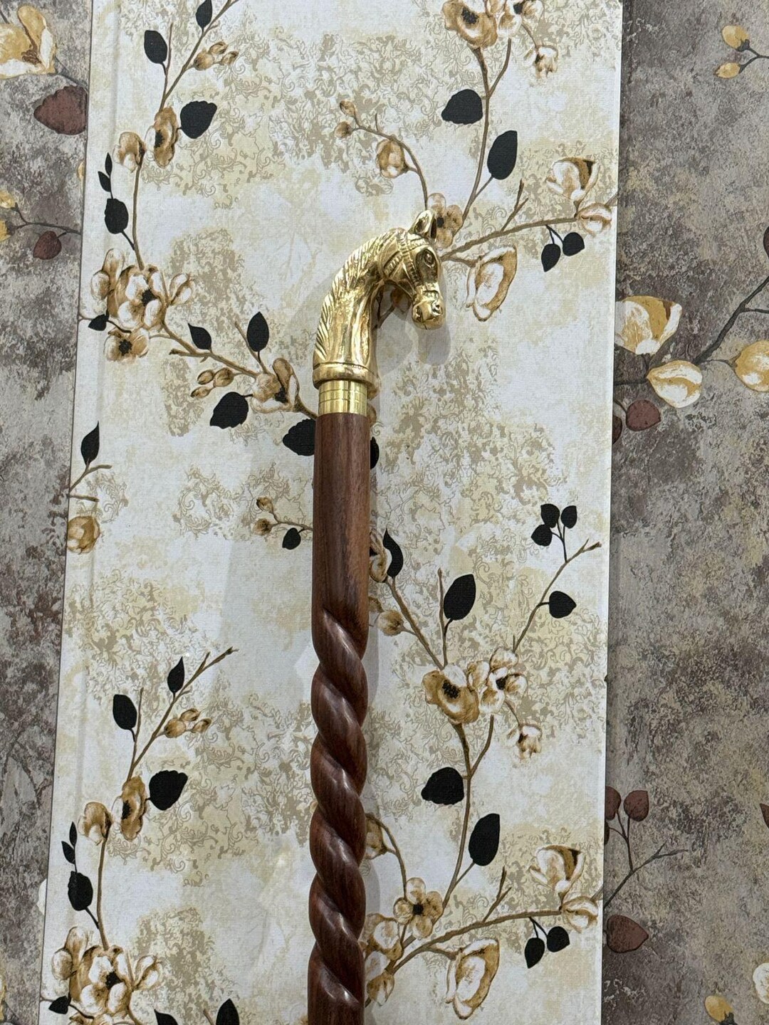 Wooden Walking Cane With a Brass Handle Material Style and Potential ...