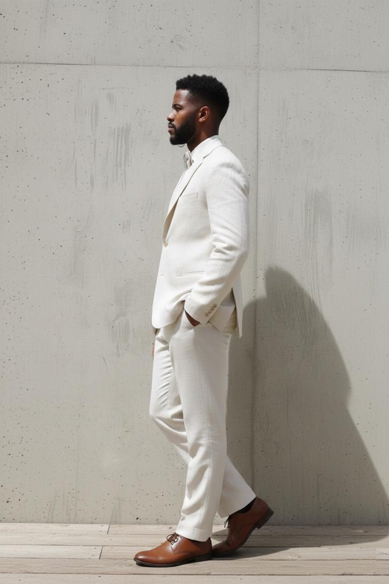 Men Rustic Linen Wedding Suit: Handmade 3-piece Boho Beach Suit - Etsy