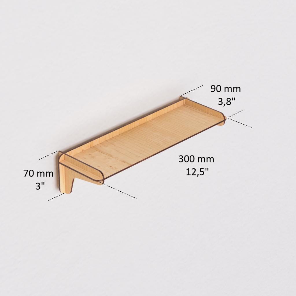 Wall Shelf Bundle Laser Cut File, Floating Shelf SVG, Minimalist ...