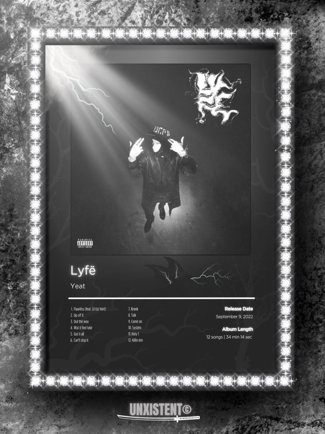 Album Cover Poster - Yeat Lyfe - Matte Premium Print – Verschiedene ...
