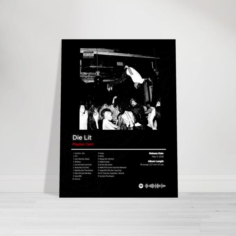 Playboi Carti Die Lit Album Poster – Music Room Wall Decor - Etsy