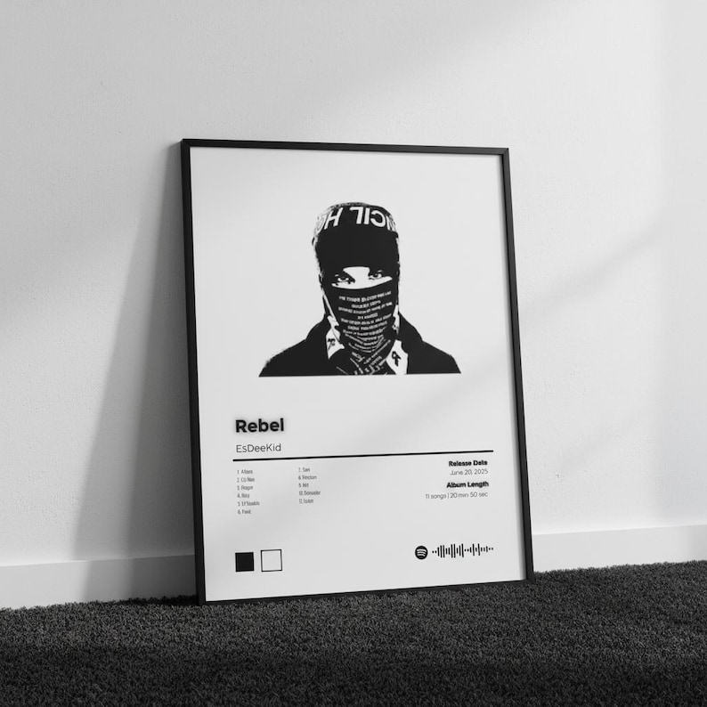 Esdeekid Rebel Album Cover Poster: Modern Pop Art Print - Etsy