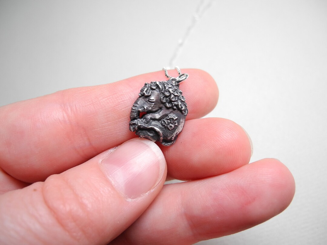 Silver Necklace - Baku - Japanese Mythology Silver Pendant on a Fine ...