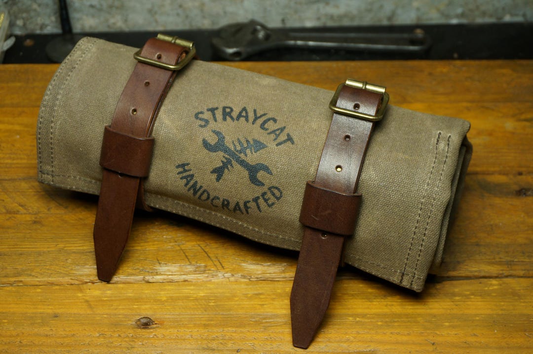 Canvas Tool Roll/ Motorcycle Tool Bag/ Handmade/ Roll-up Bag/ Tool Roll ...