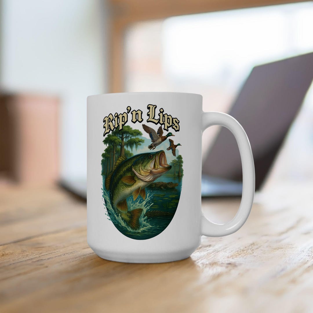 Bass Fishing Coffee Mug | Angler Gift | - Etsy