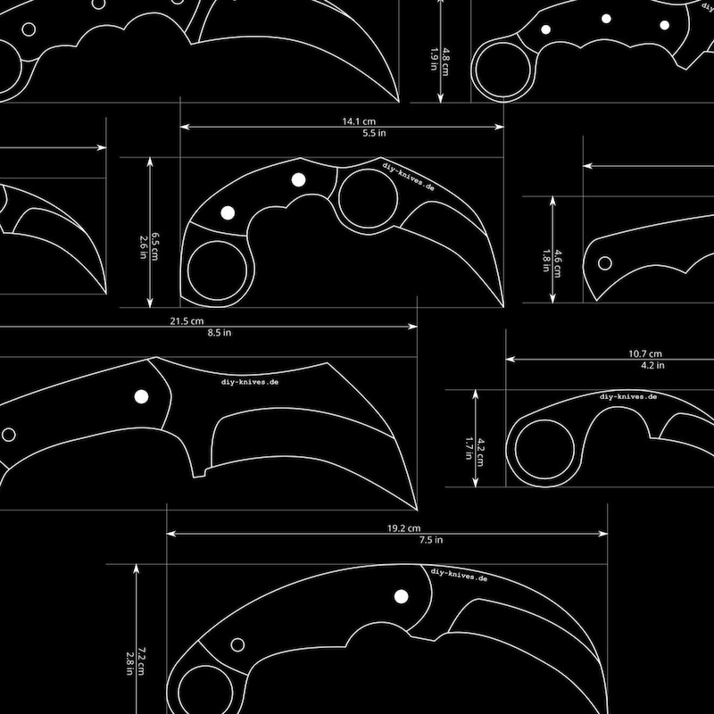Karambit Knife Template - Etsy