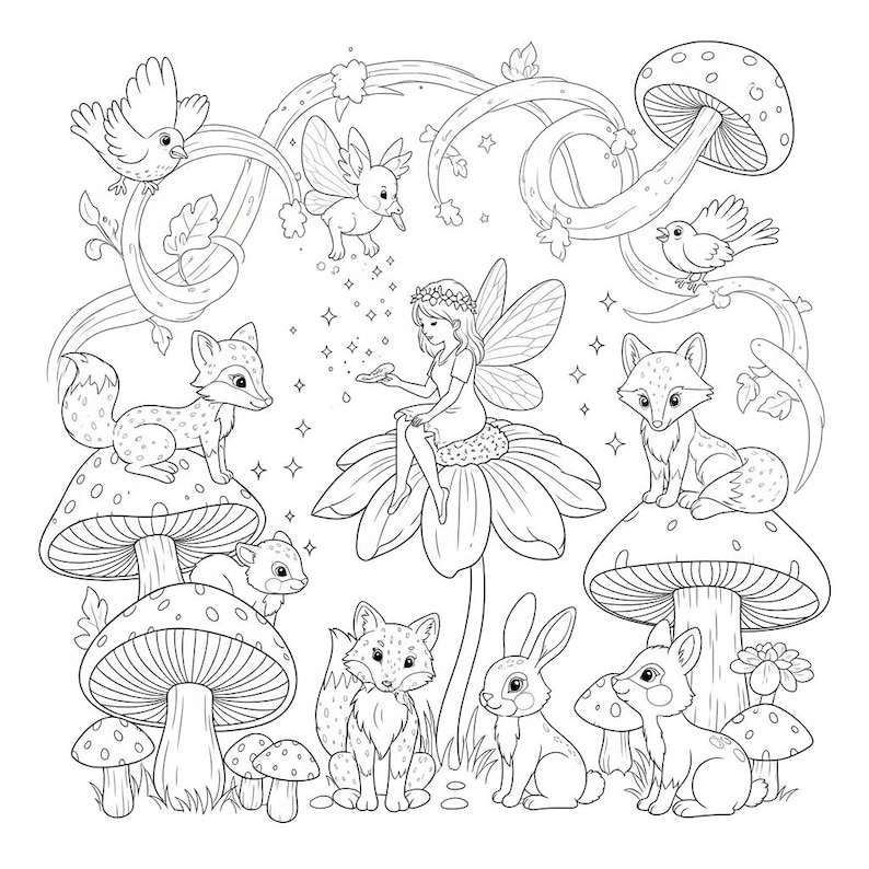 Fairy Trails : Printable Coloring Pages Bundle for Kids – Coloring ...