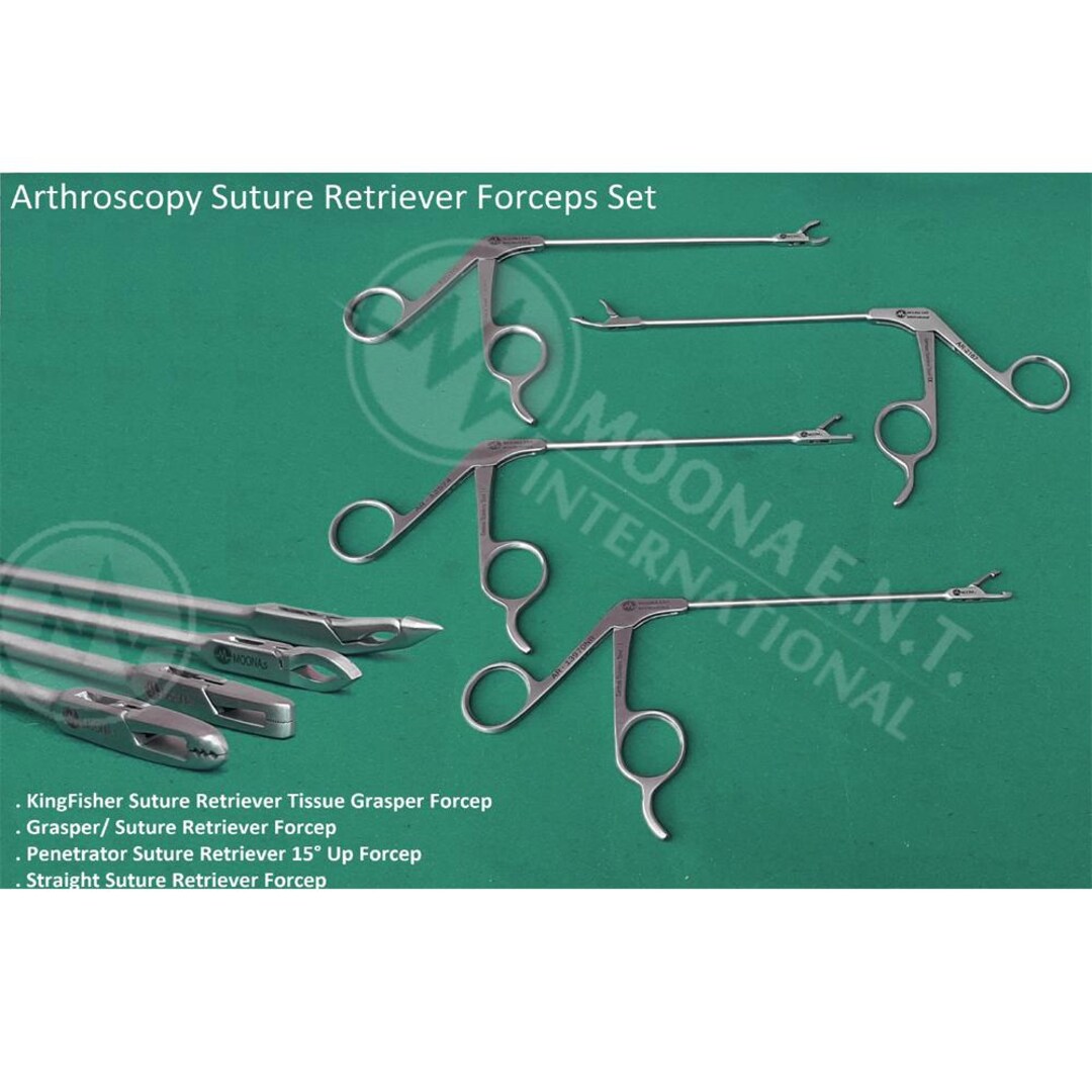 All Types Suture Retriever Forceps, Set of 4 Pcs, Orthopedics Surgical ...