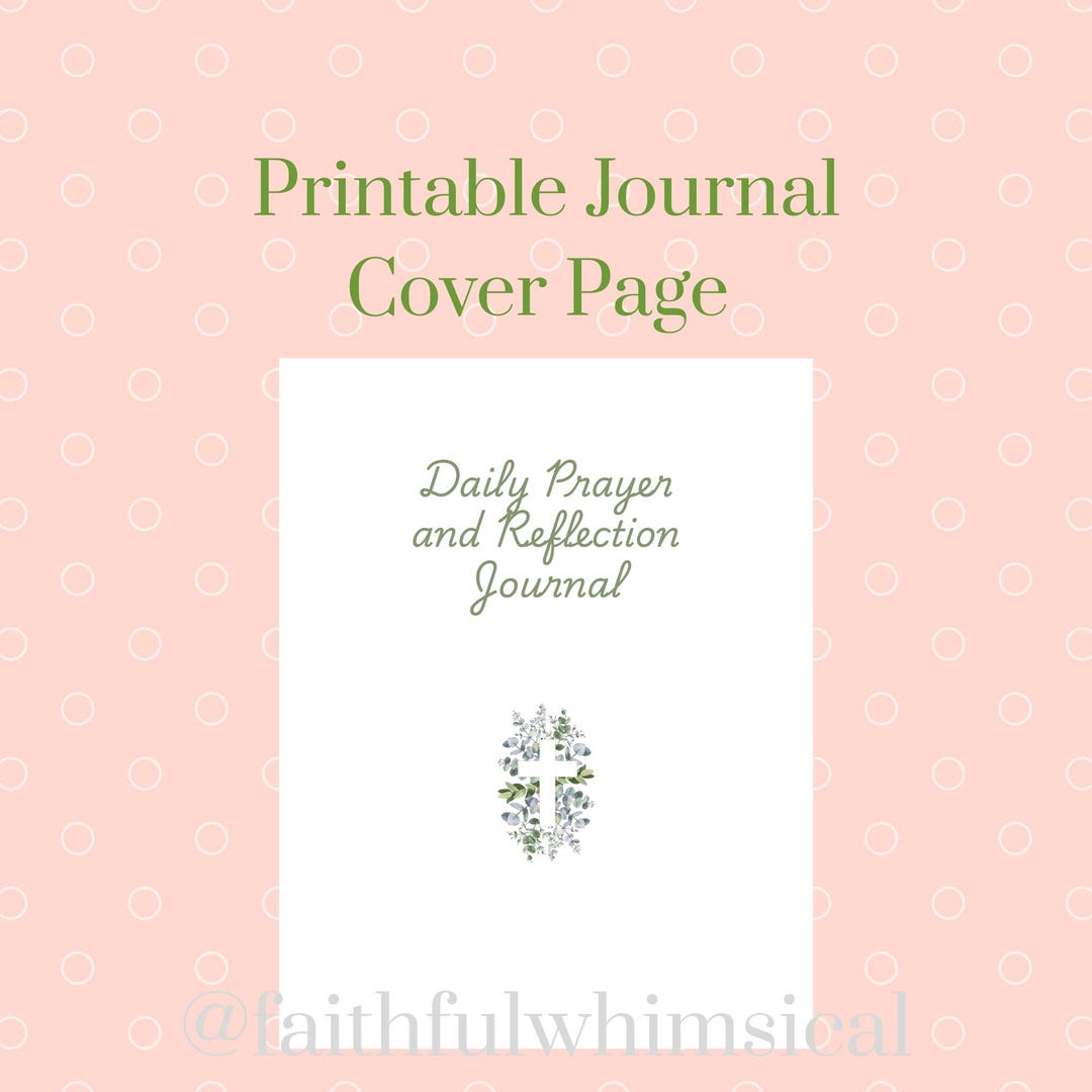 Floral Cross Christian Arsthetic Prayer Journal Cover | Christian ...