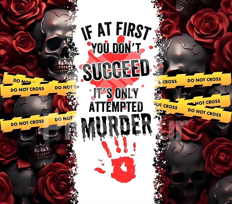 True Crime Junkie Tumbler Wrap, Skull Roses (digital Download) - Etsy