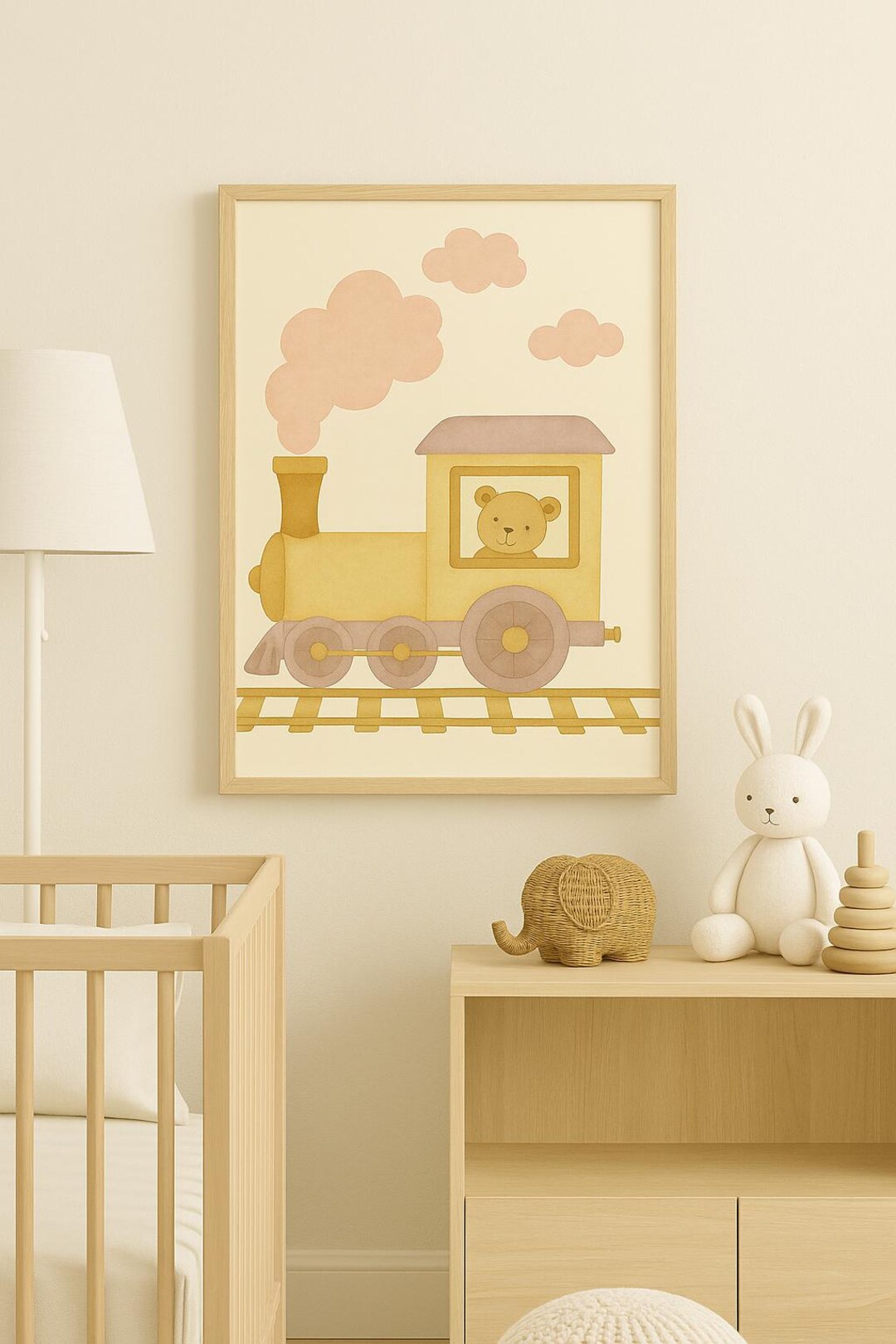 Soft Pastel Train Nursery Decor – Printable Wall Art - Etsy