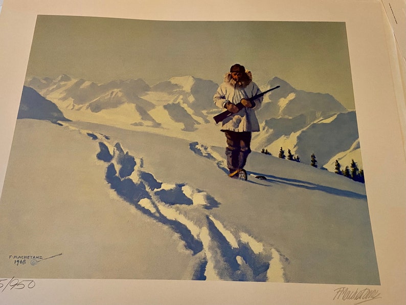Fred Machetanz decision on the Ice Field Signed - Etsy