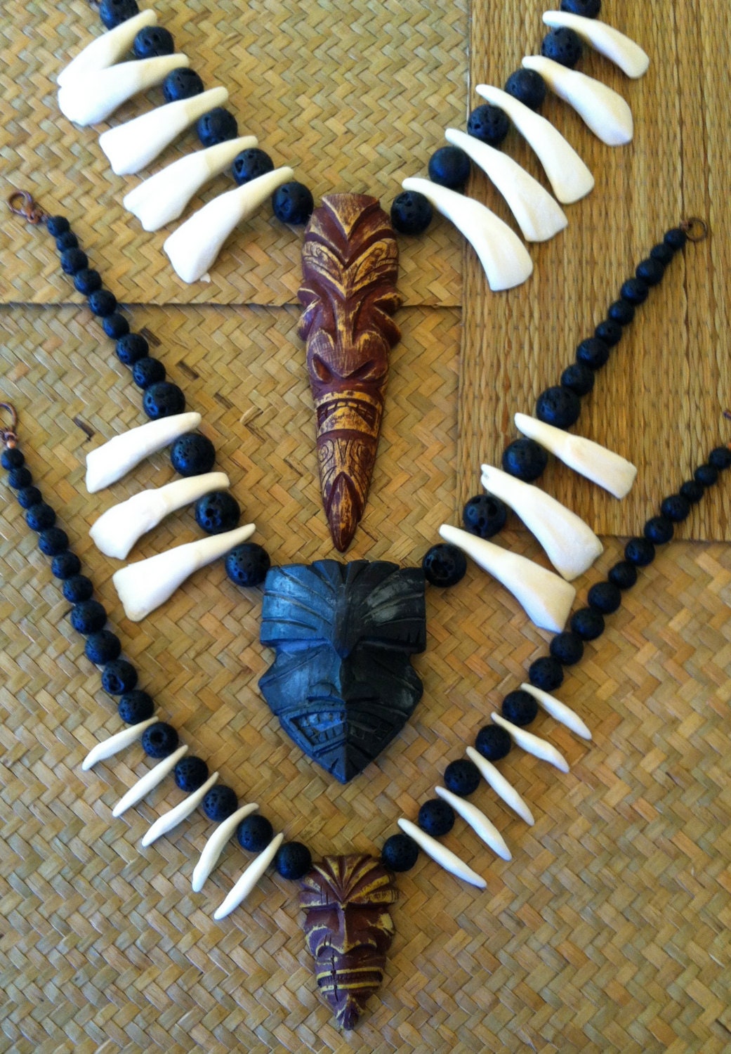 Original Doug Horne Design Tiki Pendant Buffalo Tooth Necklace - Etsy ...