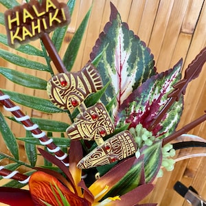 Tiki Swizzle Stick Hala Kahiki Mini Half Crown Sloth Love Punk Dapper ...