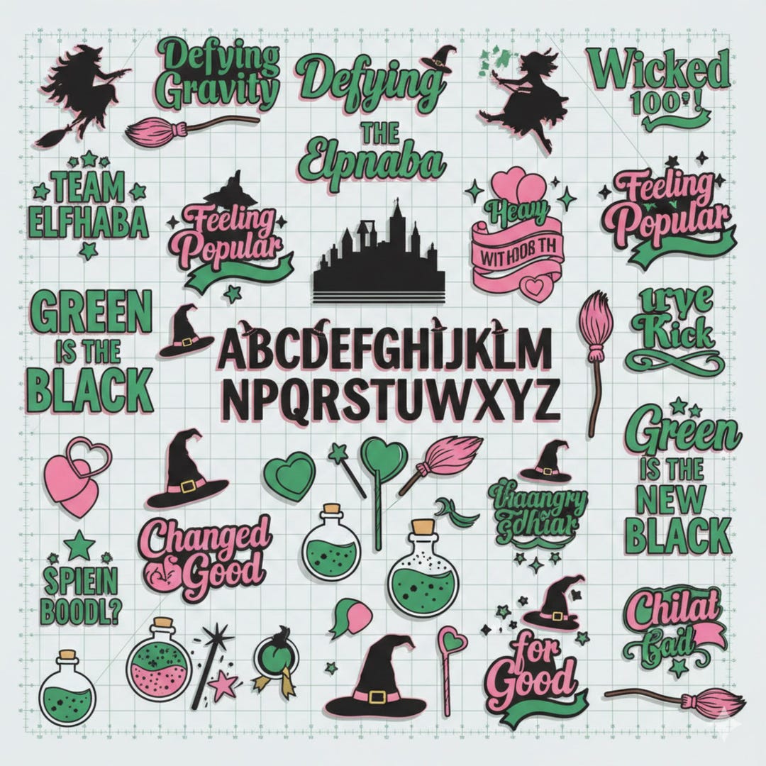 Wicked Witch Collage PNG | Defying Gravity Digital Art | Green Magic ...