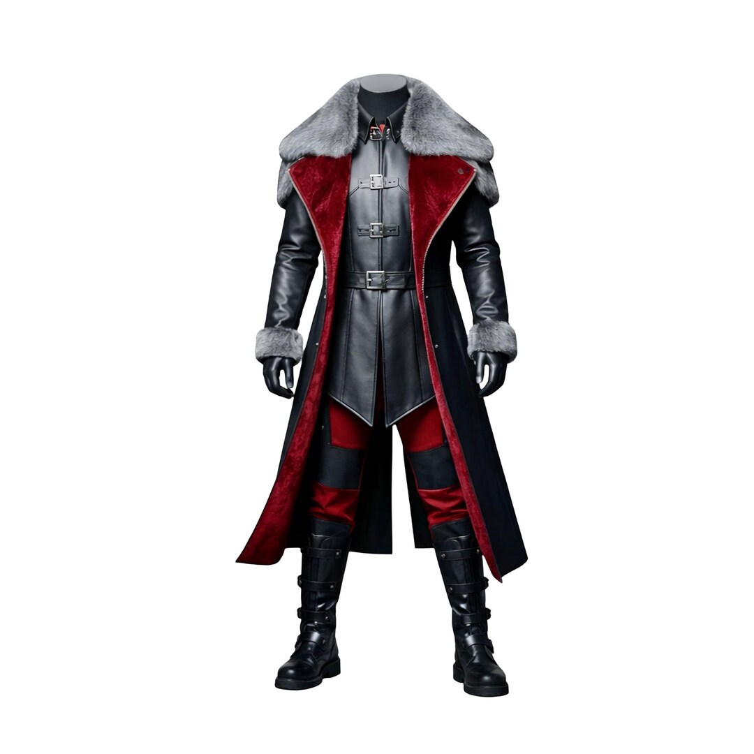 Gothic Viking Vampire Coat | Leather Medieval Fantasy Costume - Etsy