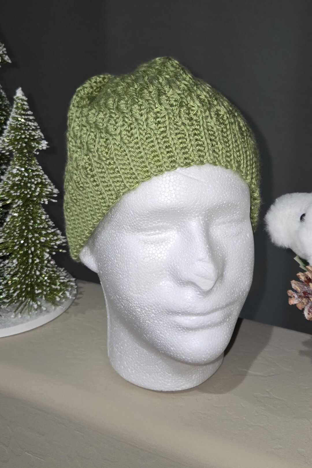 Guacamole Green Waves Hat - Etsy