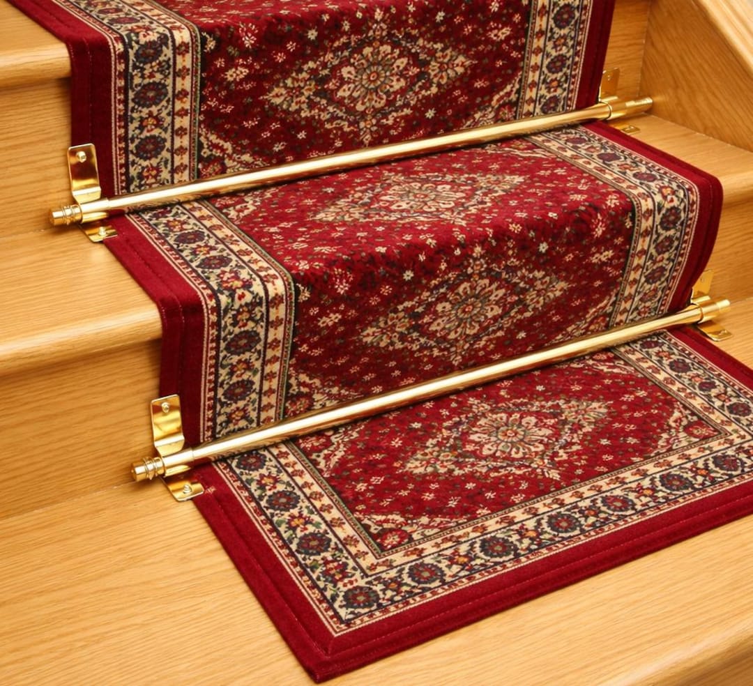 Solid Brass Stair Runner Rods – Vintage Carpet Holder - Etsy