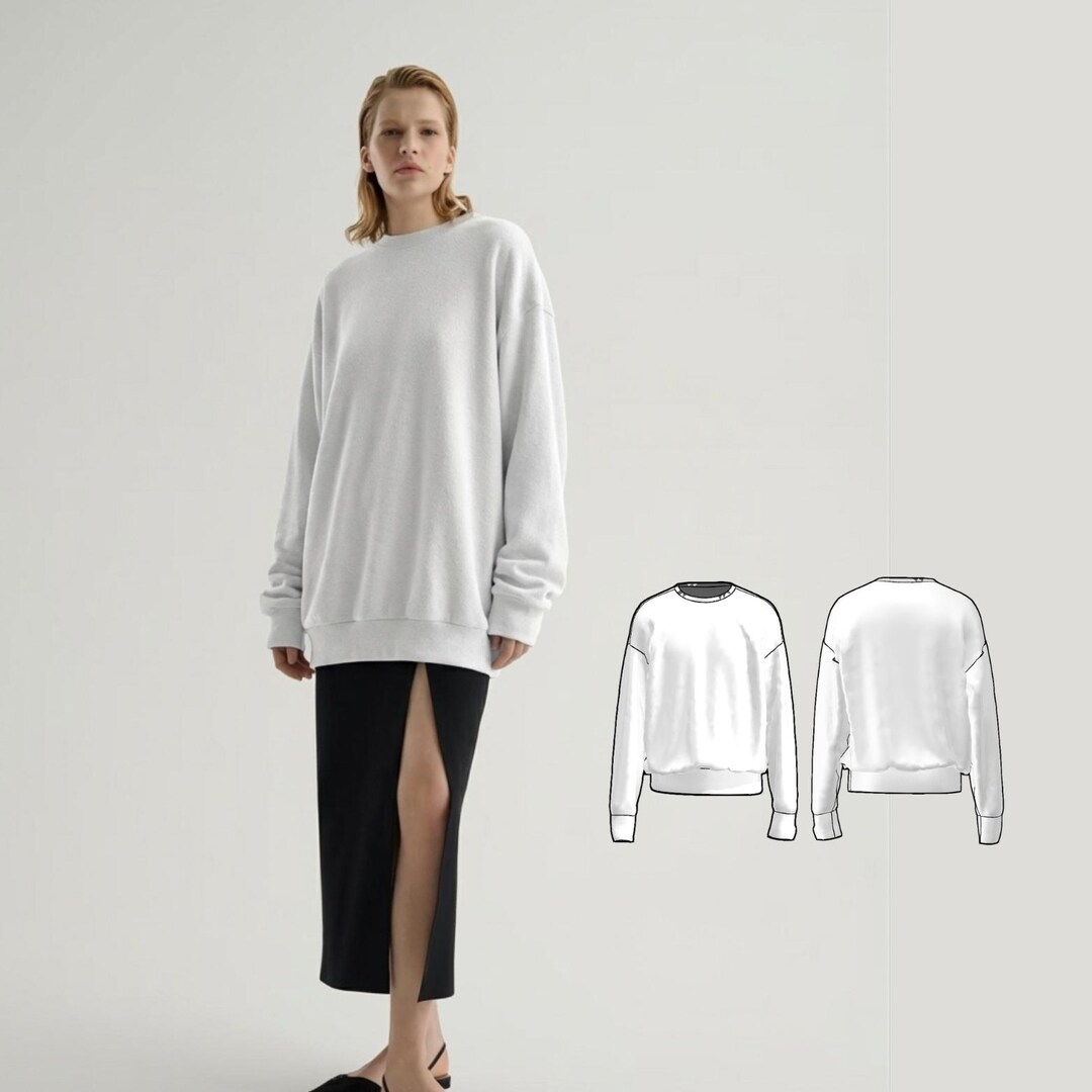 Oversized Pullover Sewing Pattern: Relaxed Fit Loungewear (PDF Pattern ...