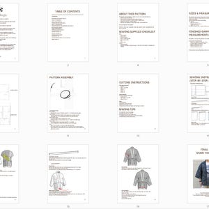 Hanten Jacket PDF Sewing Pattern | Kimono Haori Style, Unisex Oversized ...
