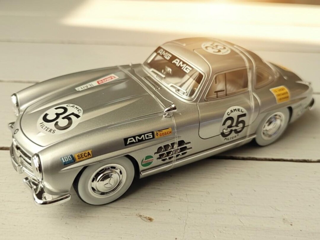 1:18 Mercedes-benz 300SL Racing Livery Diecast Car Model With ...