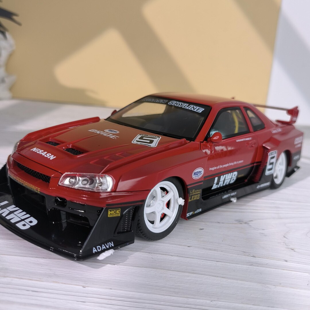 1:24 Nissan GTR Modified Diecast Car Model With Personalized License ...