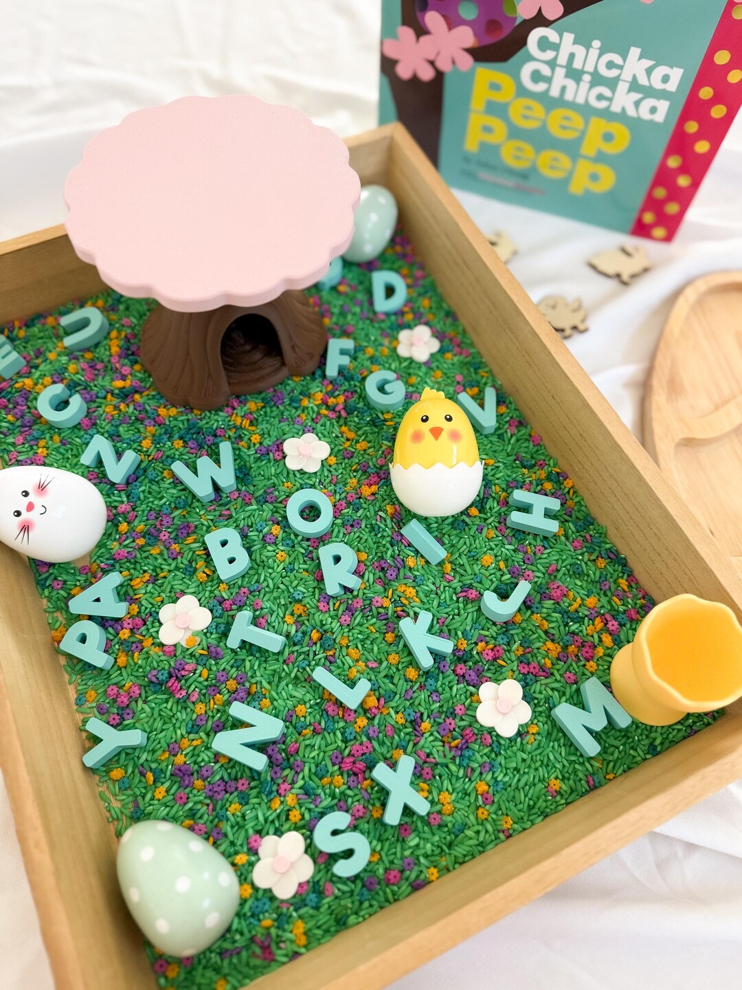Chicka Peep Sensory Play – Alphabet Learning, Easter Spring Play - Etsy