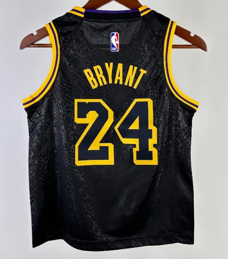 Kids #24 Kobe Bryant LA Lakers Snake Print Basketball Jersey – Youth ...