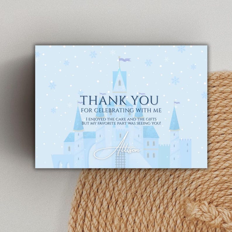 Winter Wonderland Thank You Card • Editable Canva Template • Kids ...