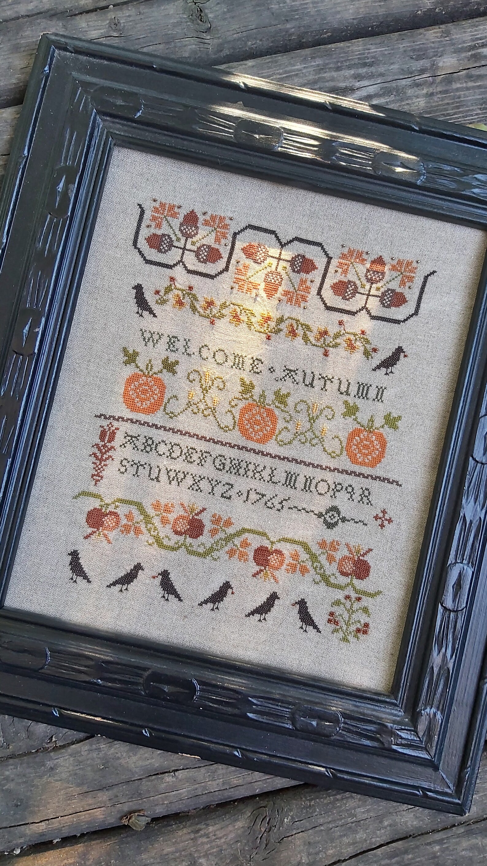 Welcome Autumn Digital Cross Stitch Pattern - Etsy