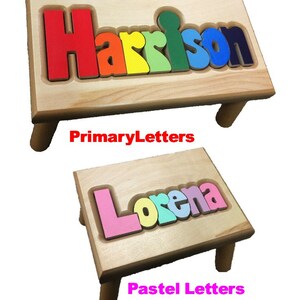 Natural Name Puzzle Stool free Shipping - Etsy