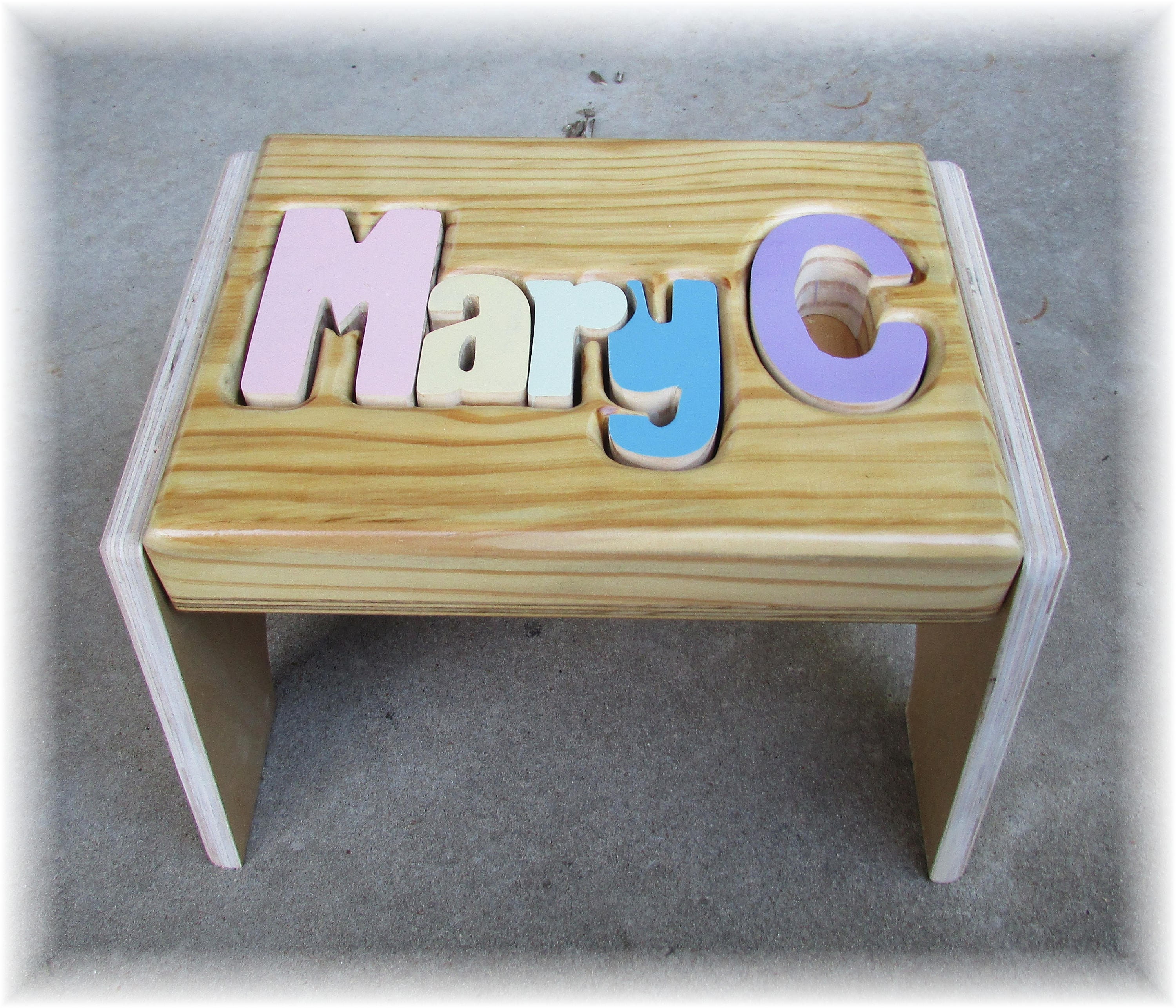 Basic Name Puzzle Stool ("free" Shipping) - Etsy