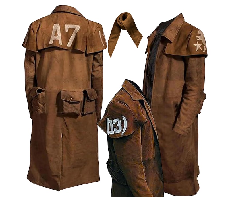 Fallout New Vegas NCR Ranger A7 Duster Coat – Brown Suede Leather ...