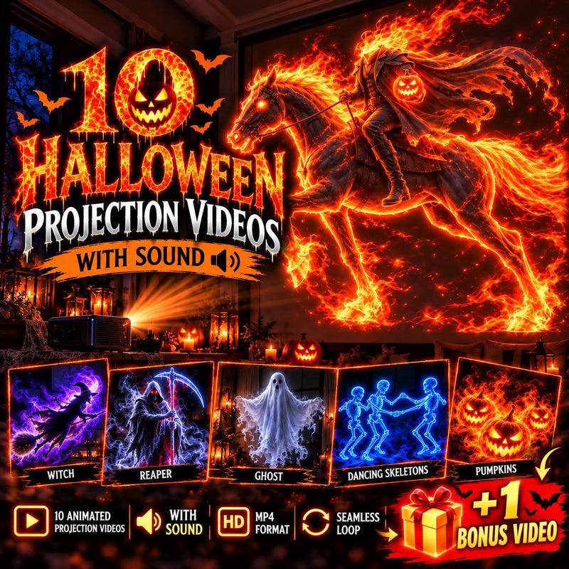 Halloween Projector Loops - Etsy