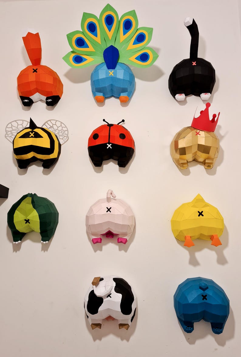 3D Papercraft Duck Butt - Pdf Svg Dxf Download | Cucul Canard | Funny ...