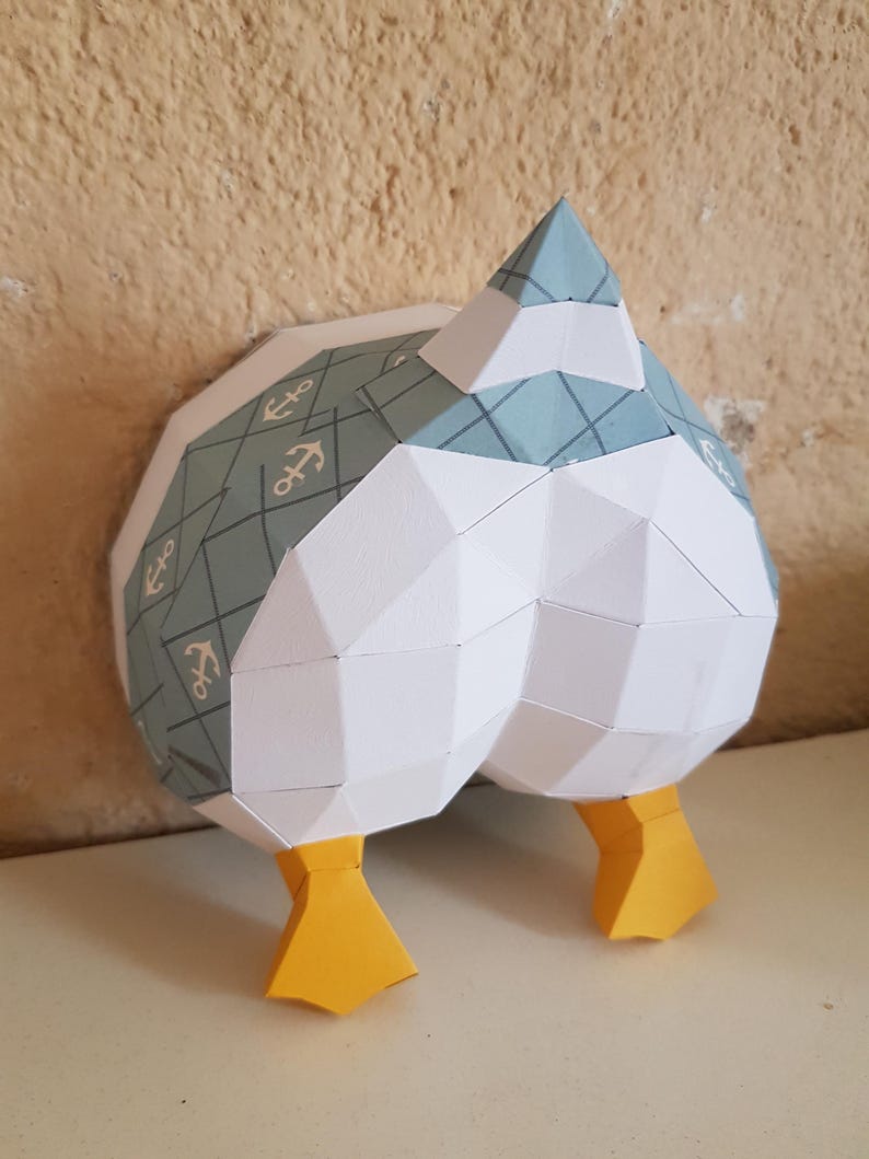 3D Papercraft Duck Butt - Pdf Svg Dxf Download | Cucul Canard | Funny ...