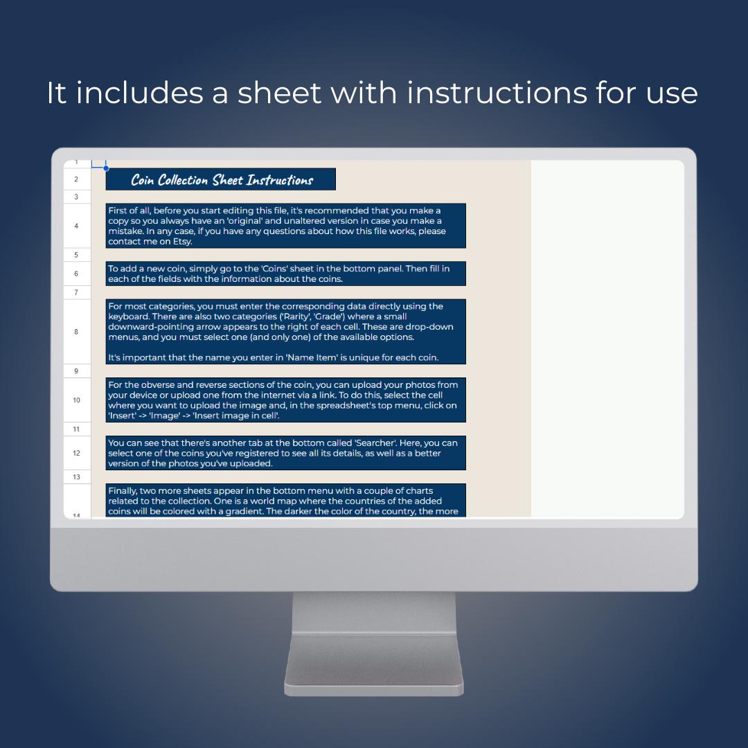 Coin Collection Tracker | Spreadsheet Template | Google Sheets - Etsy