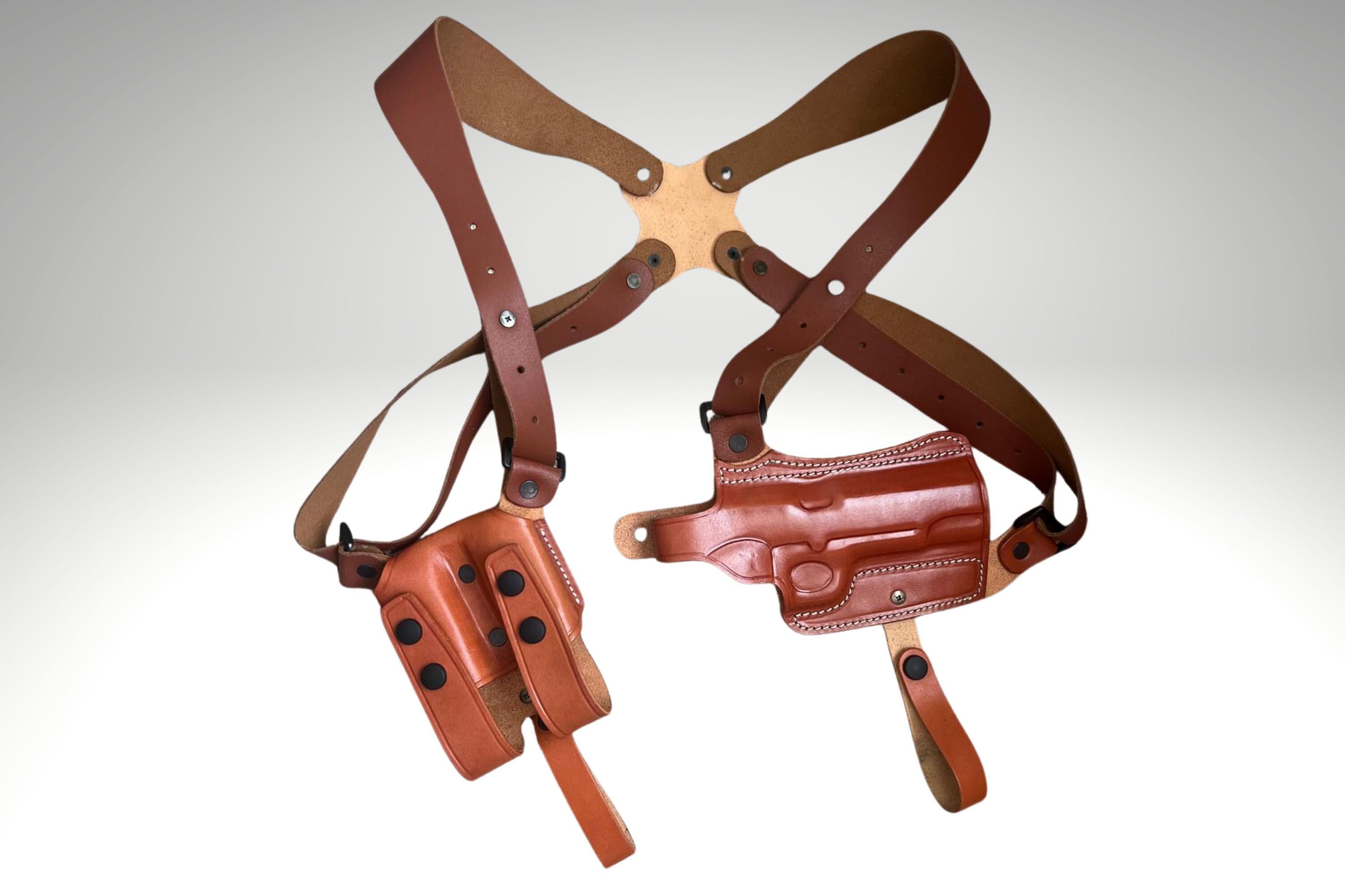 1911 Colt Miami Vice Shoulder Holster Handmade Leather Vertical Double ...