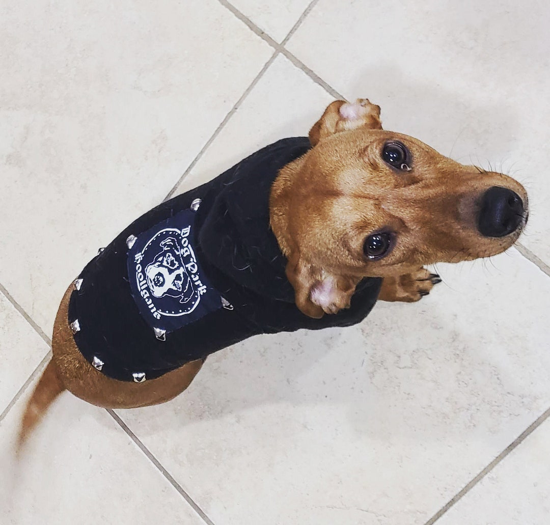 Dog Park Hooligans Punk Rock Pooch. Black Fleece Dog Hoodie - Etsy